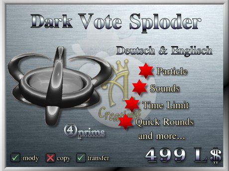 Second Life Marketplace - S&S Vote Sploder Dark
